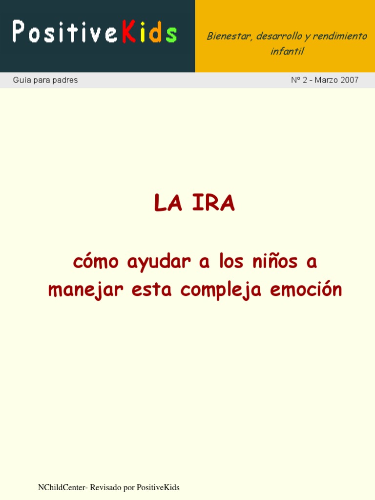 Autocontrol de la ira en niños | PDF | Ira | Las emociones