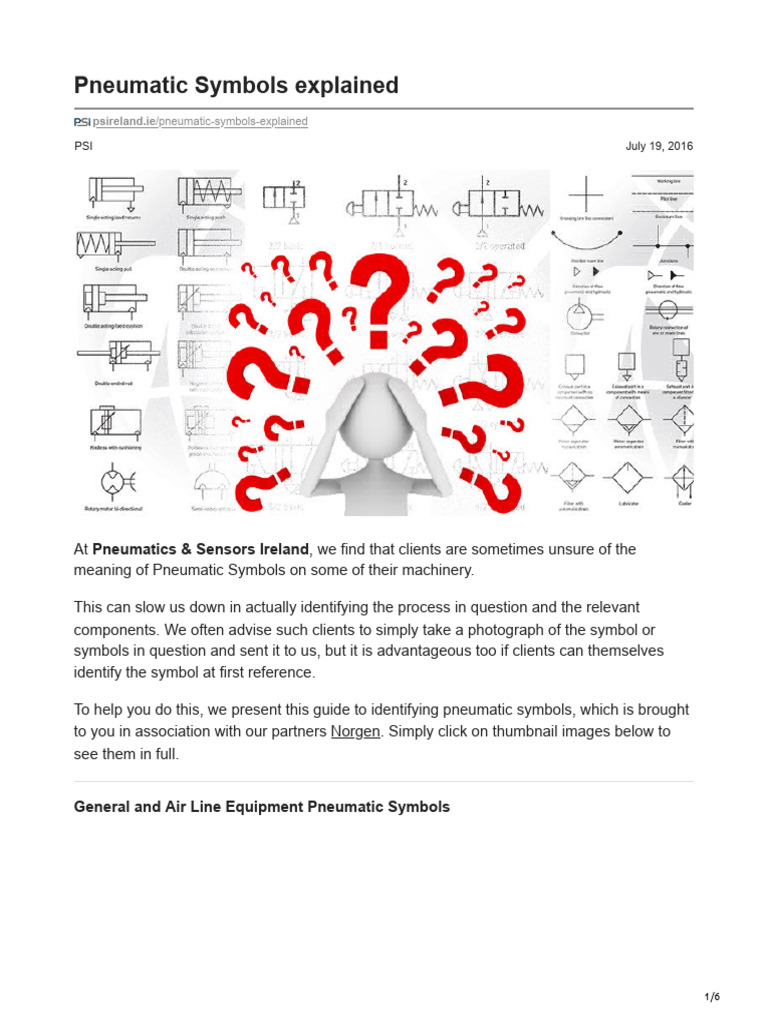 Psireland - Ie-Pneumatic Symbols Explained | PDF