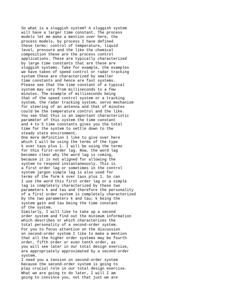 Understanding Sluggish And Fast Systems Pdf Parameter Computer