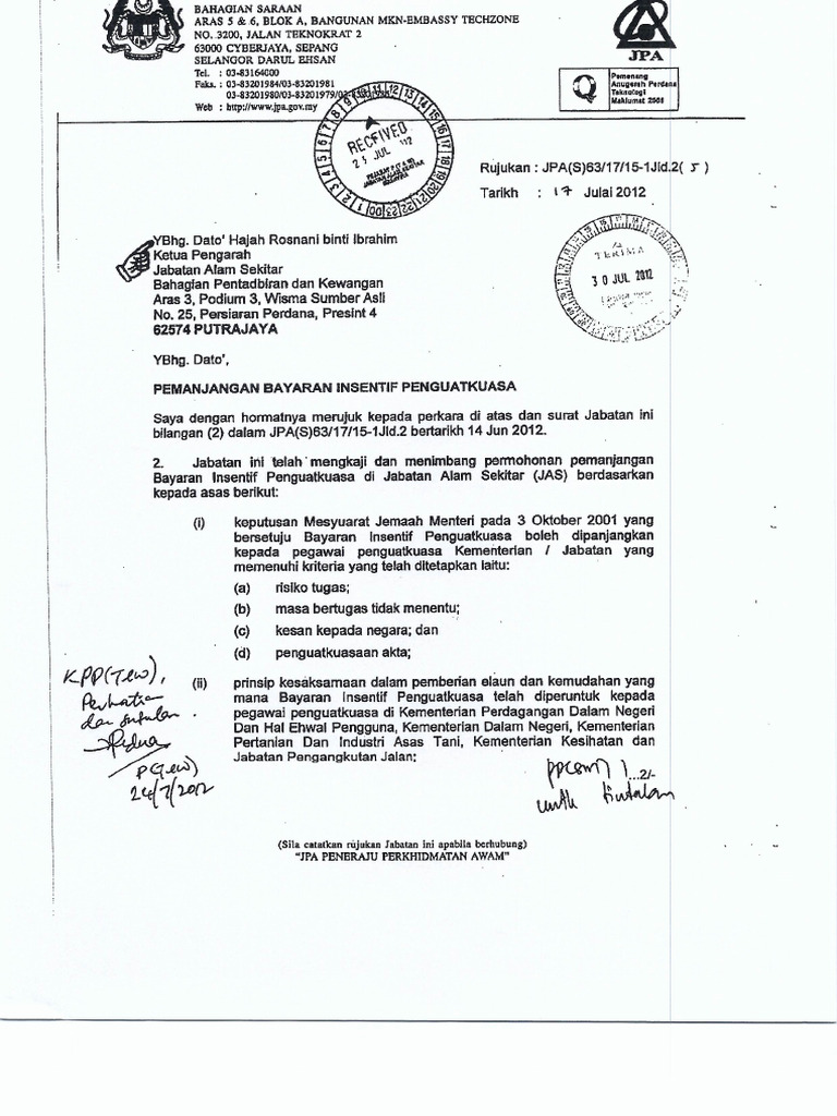 surat bip jpa (2) | PDF