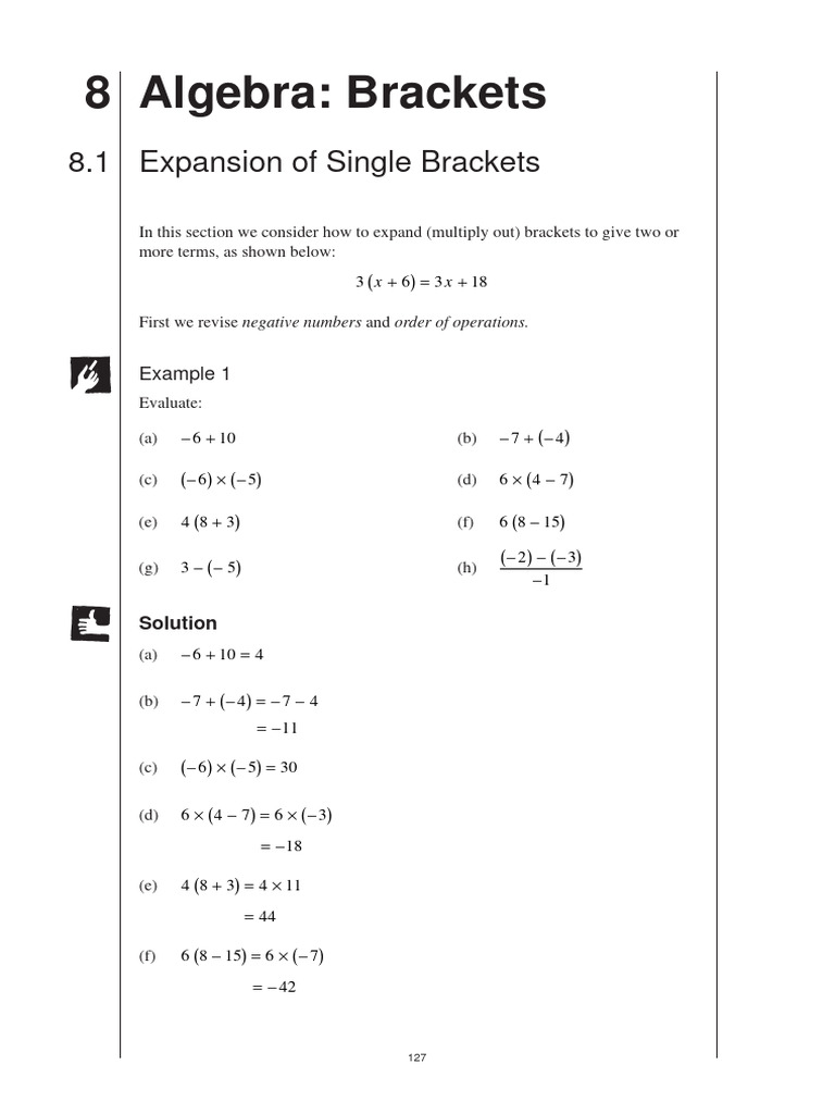 Algebra Brackets | PDF