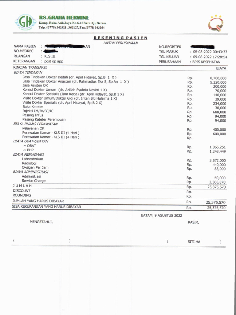 Contoh Tagihan | PDF