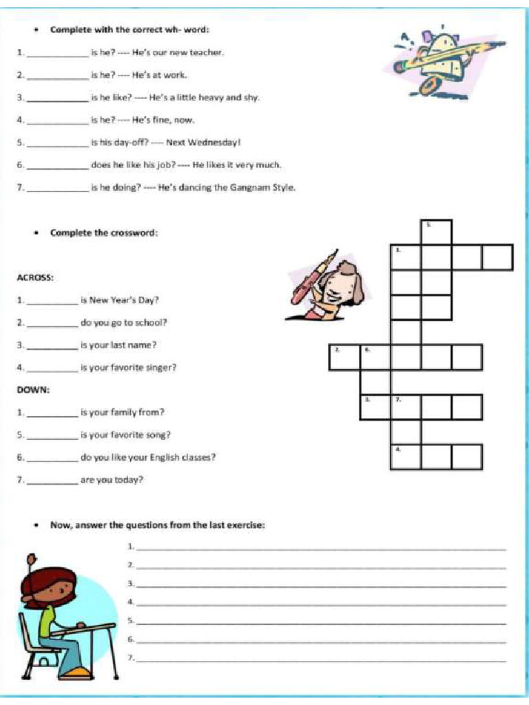 Wh questions sheet 1 | PDF