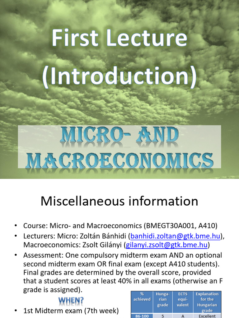 A001 1 Introduction Micro and Macroeconomics 2023-24 | PDF