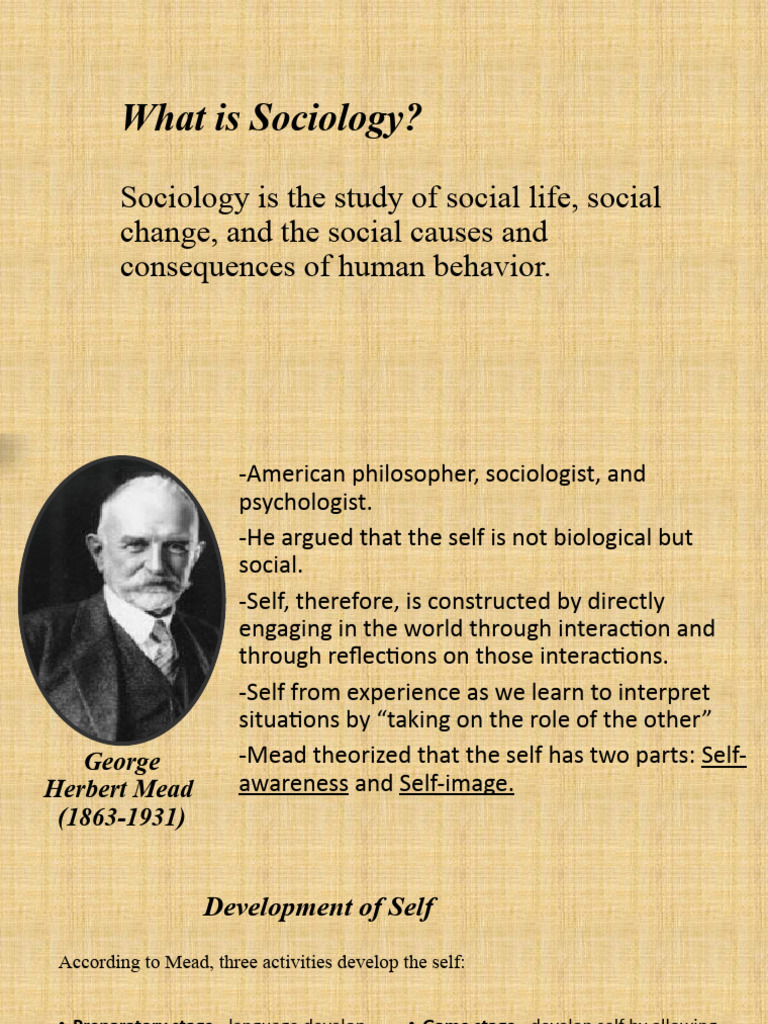 Mead's Role-Taking and Self Development | PDF | Psychology | Cognition