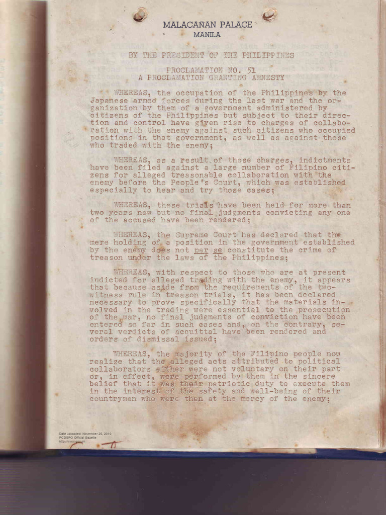 Proclamation No.51 | PDF