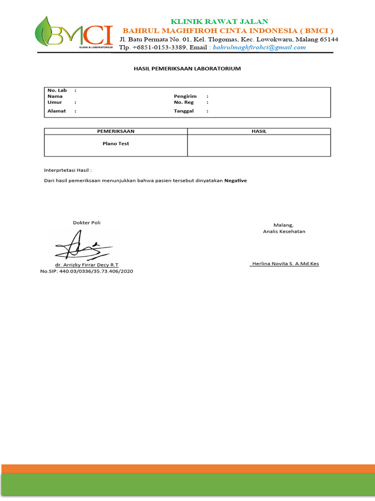 Form Plano Test | PDF