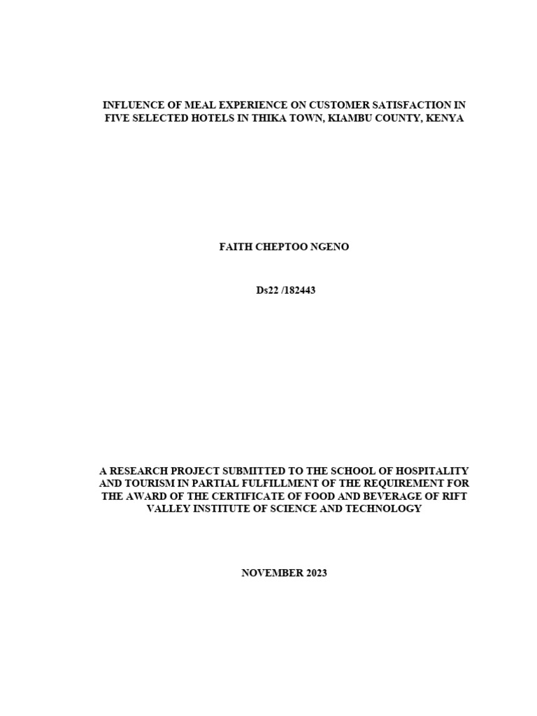 PROJECT | PDF | Customer Satisfaction