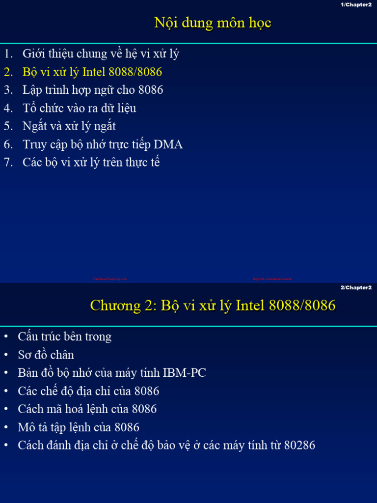 Lap-Trinh-He-Thong - Nguyen-Hua-Duy-Khang - 02-Intel-8088 - 8086 - (Cuuduongthancong - Com) | PDF