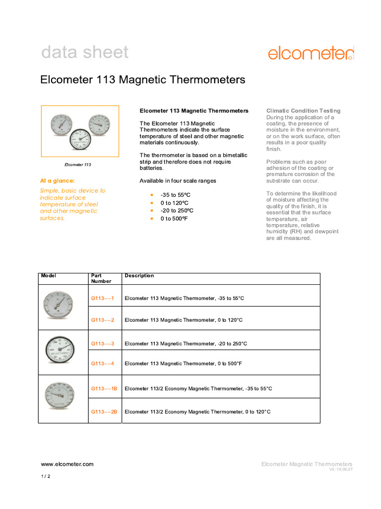Elcometer 113 | PDF