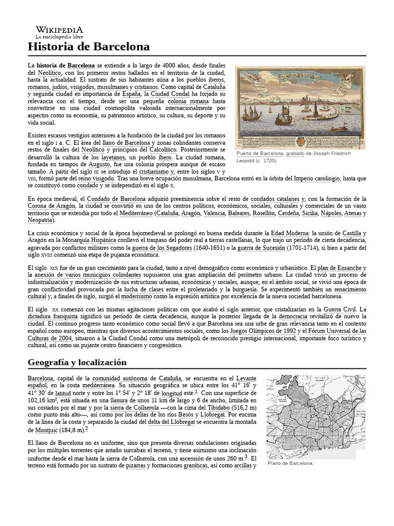 Historia de Barcelona | PDF