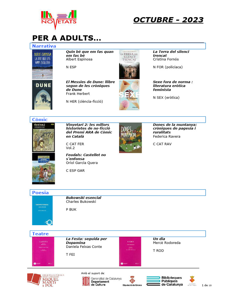 2023 - 10 Novetats P | PDF