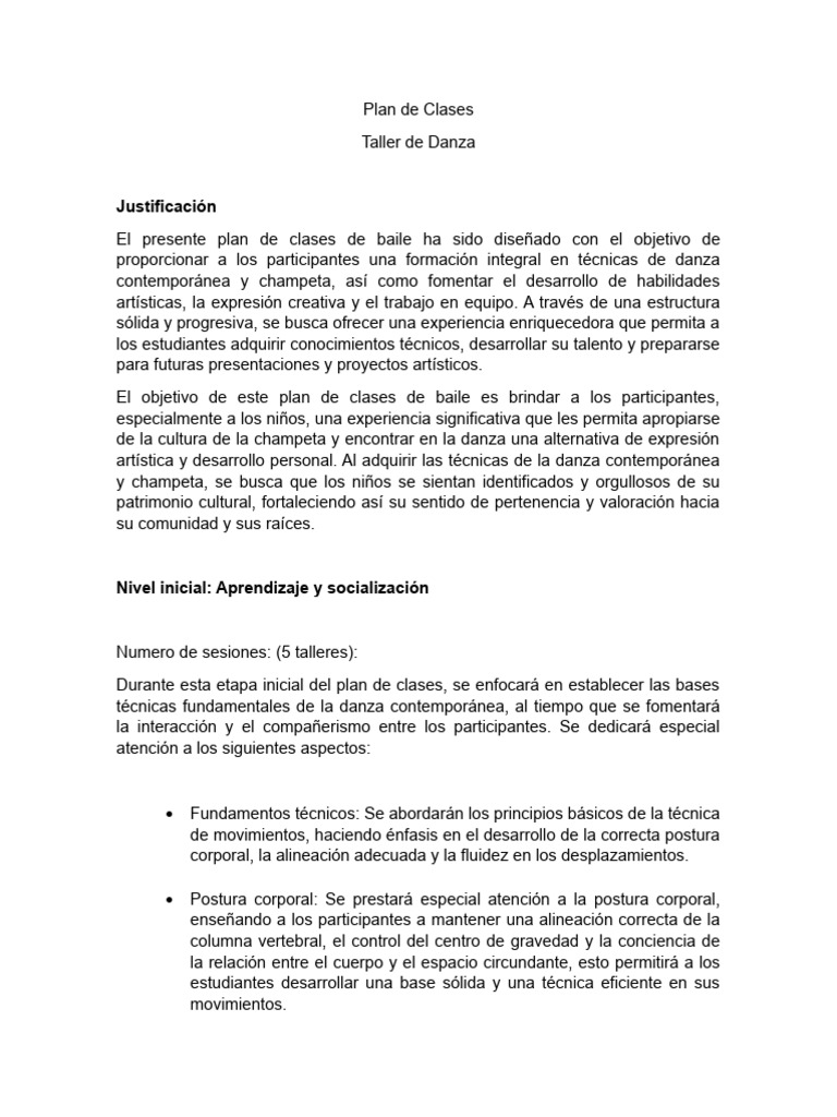 Plan de Clases | PDF