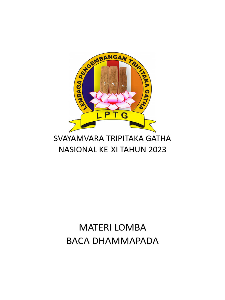 Materi Lomba STG Xi 2023 - Baca Paritta, Keng, Sutra, Lagu | PDF