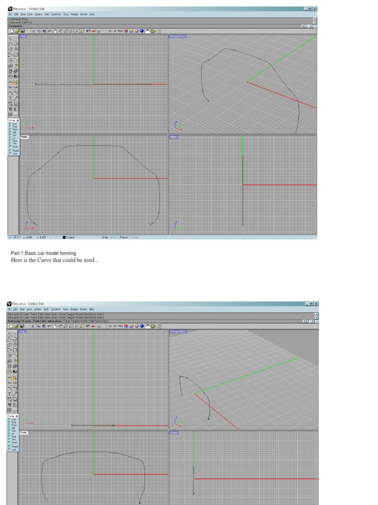 3D Car Modeling Tutorial in Rhino | PDF | Car | Transport