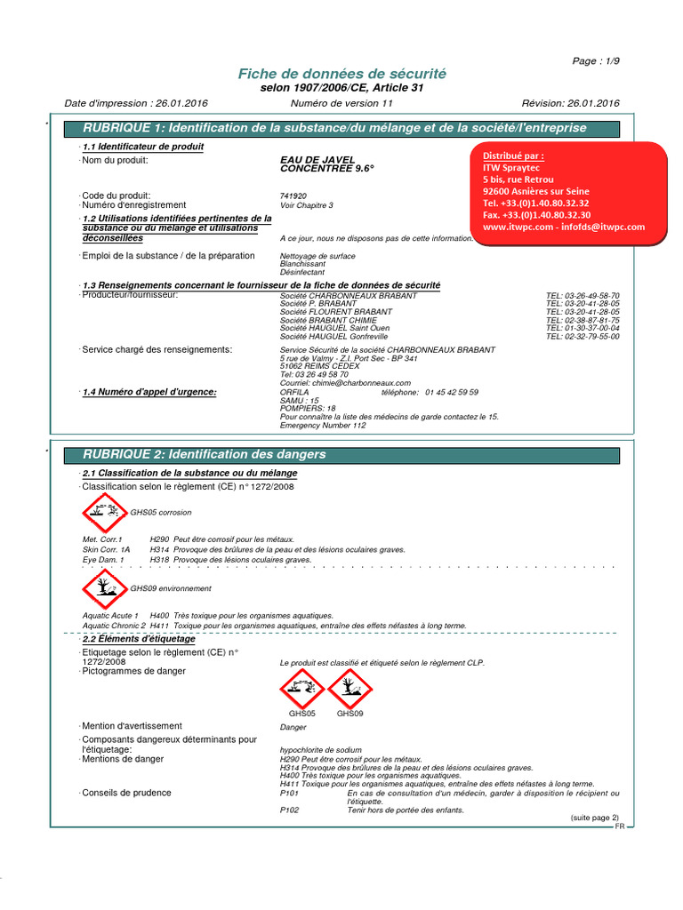 Eau de Javel 9.6 | PDF