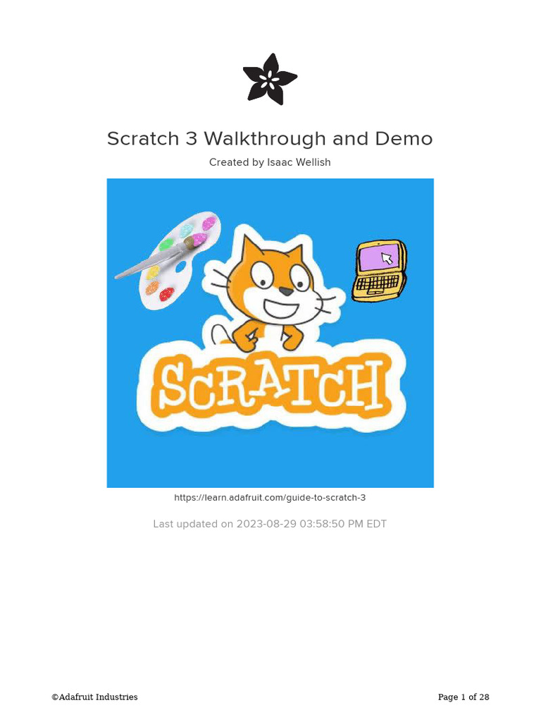 Guide To Scratch 3 | PDF | Scratch (Programming Language) | Computer Keyboard