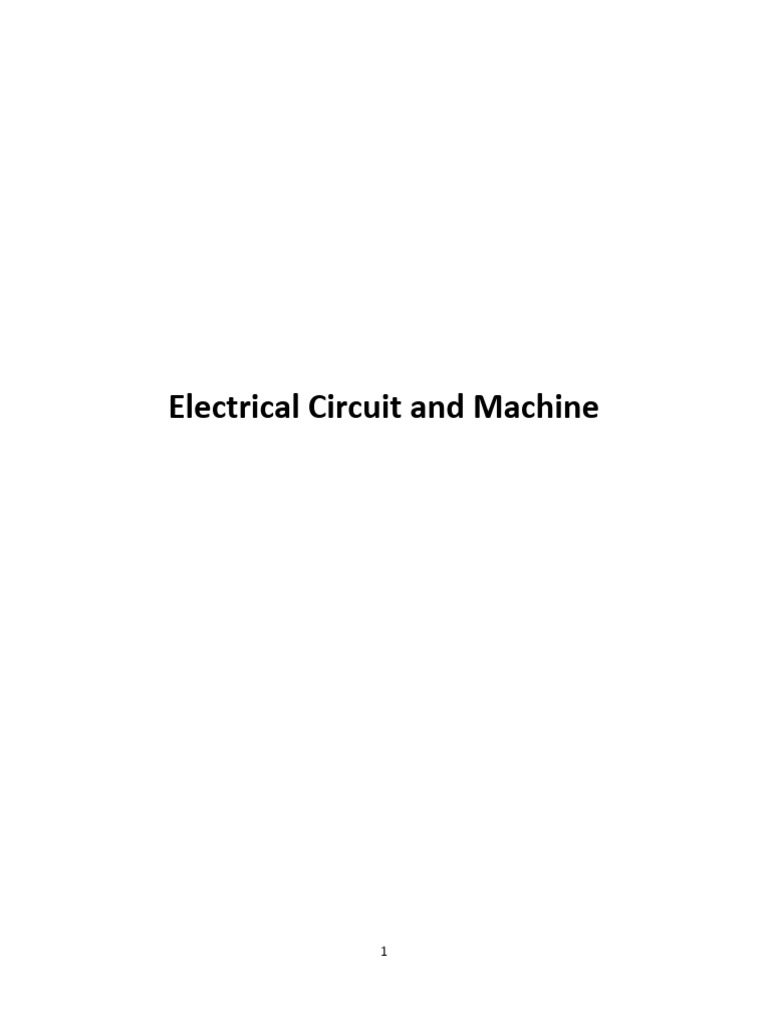 Electric Circuit and Machine | PDF