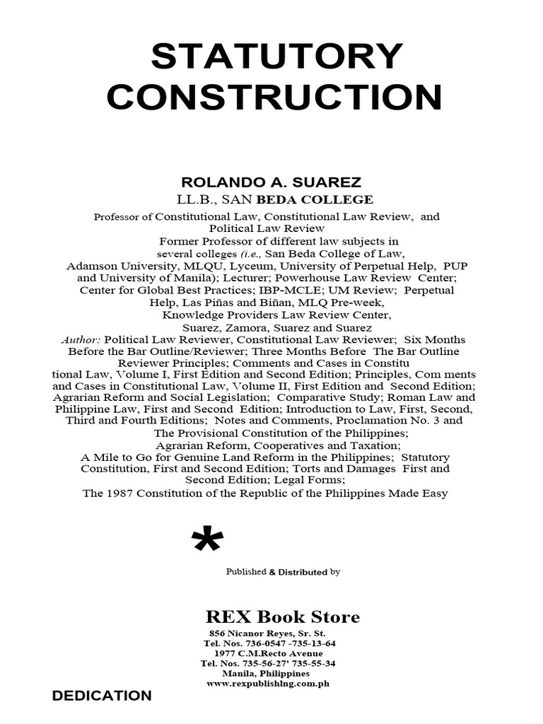 Statutory Construction Overview | PDF