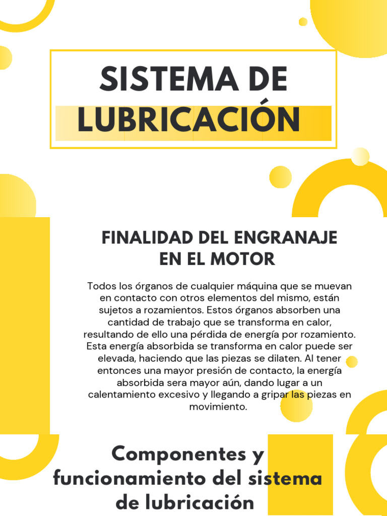 Sistema de Lubricación | PDF | Lubricante | Engranaje
