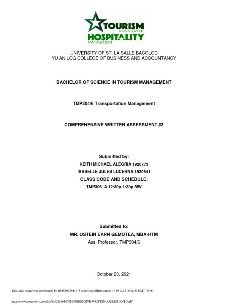 Comprehensive Written Assessment 3 PDF | PDF