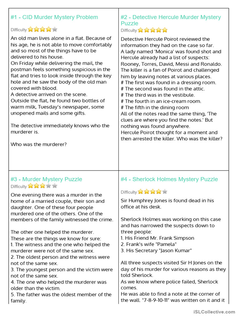 Mystery Riddles Game | PDF