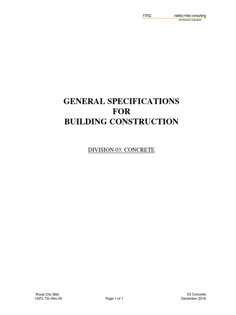 Concrete Specs | PDF