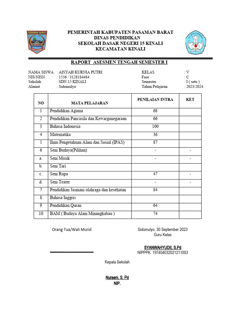 Rapor UTS 1 TP 2023 - 2024 | PDF