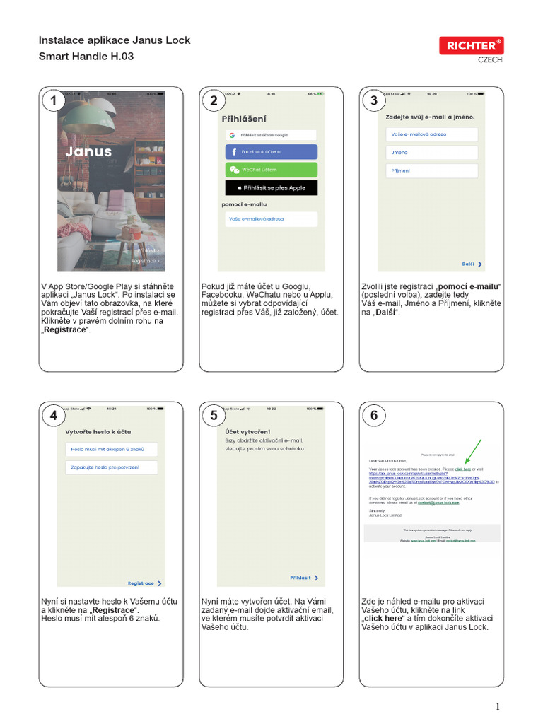 A4 Navod Smart Handle Aplikace H03 | PDF