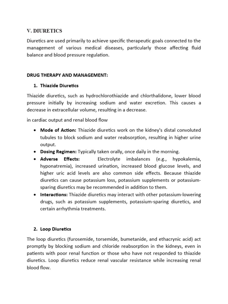 Diuretics | PDF | Drugs | Medical Specialties