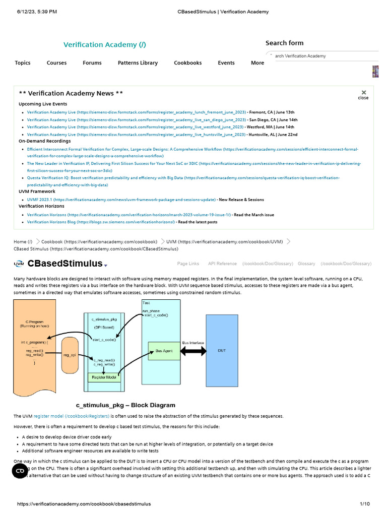 CBasedStimulus - Verification Academy | PDF | C (Programming Language) | Thread (Computing)