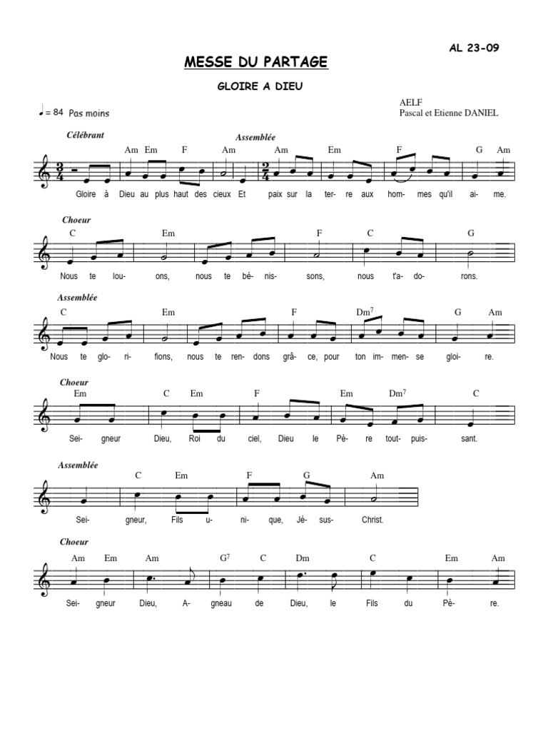 Gloria - Messe du partage | PDF
