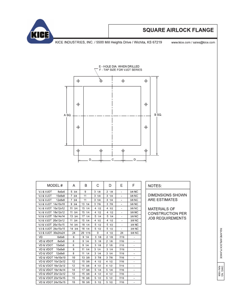 Airlock Flange Square | PDF