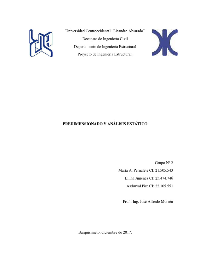 Proyecto Estructural. 2018 PDF | PDF | edificio | Ingeniería Sísmica