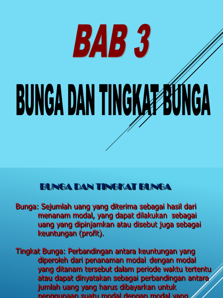 Bab 3 Bunga Dan Tingkat Bunga 1 | PDF