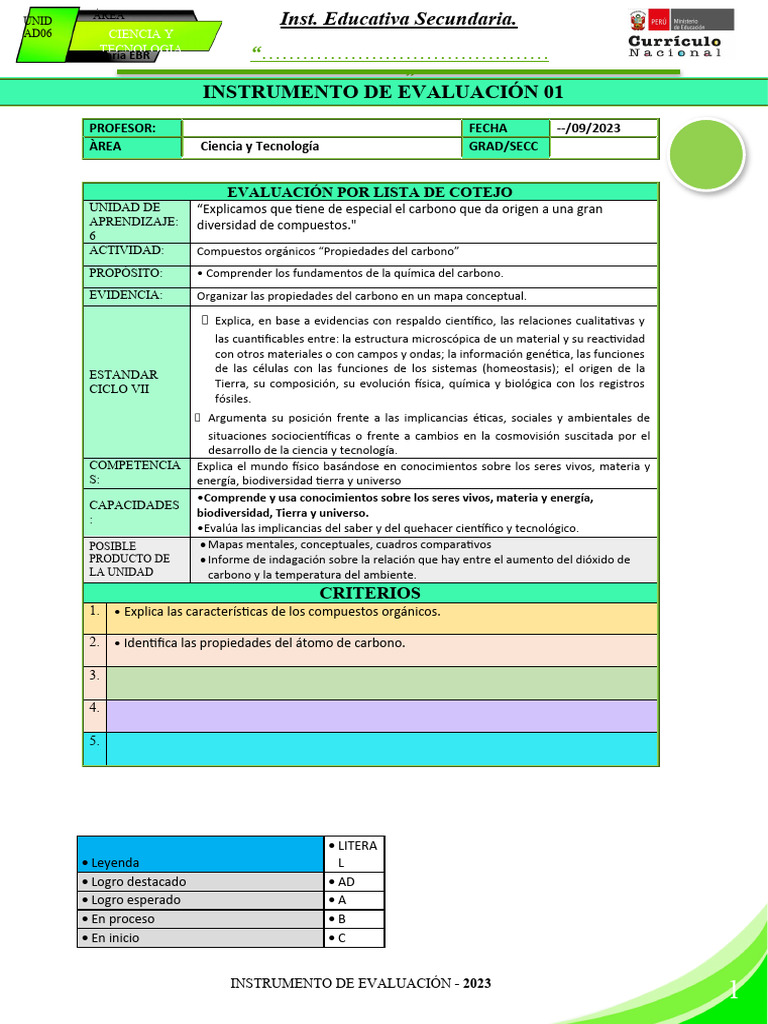 A-3º LC Act 1 - Cyt-Und 6 | PDF