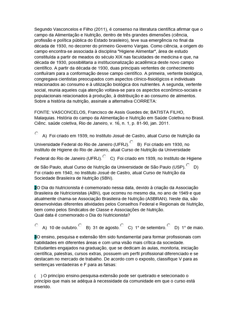 Prova 2 Nutri | PDF