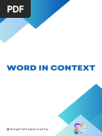Vocabulary in Context | PDF