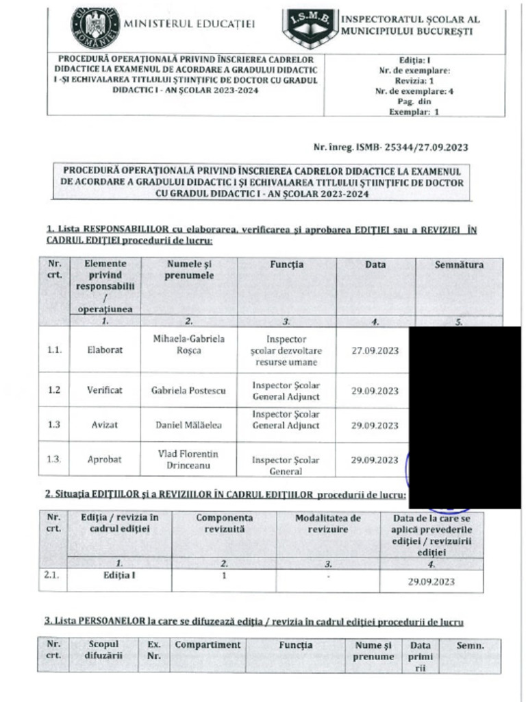 Procedura Inscriere Grad Didactic I - 2023 | PDF