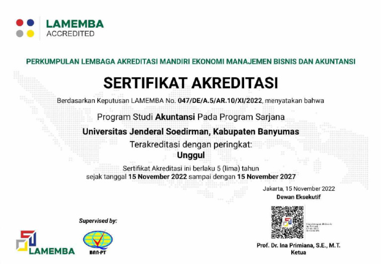 Akreditasi Lamemba FEB UNSOED November 2022 | PDF