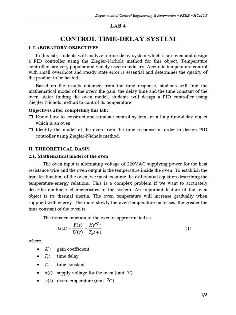 Lab 4 - Control Time-Delay System | Download Free PDF | Control Theory | Computer Engineering