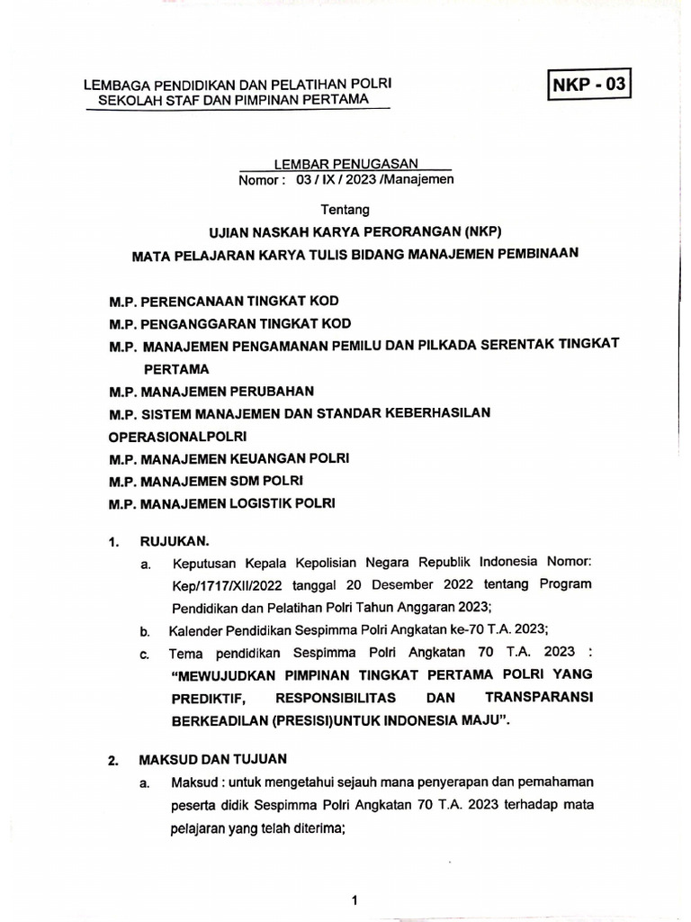 Lembar Penugasan NKP 3 | PDF