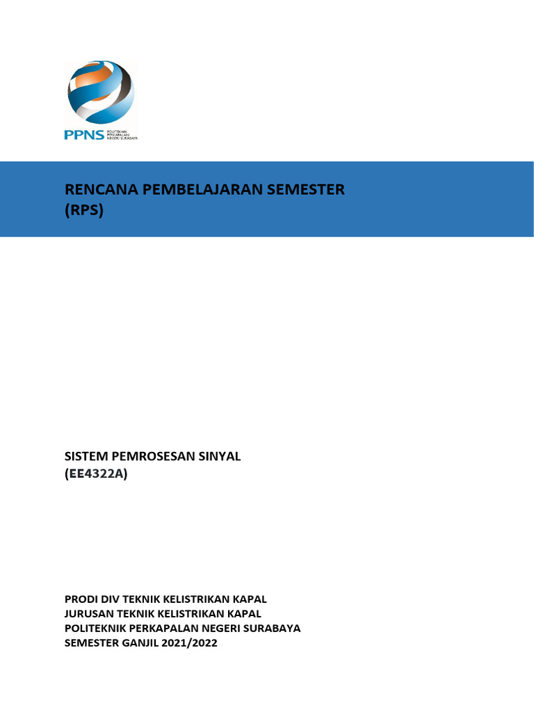RPS Sistem Pemrosesan Sinyal | PDF