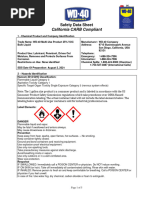 MSDS WD 40 | PDF | Working Conditions | Occupational Safety And Health