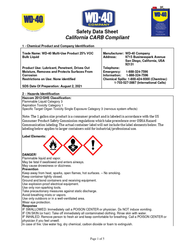 Wd-40-Multi-Use-Product-Bulk Liquid | PDF