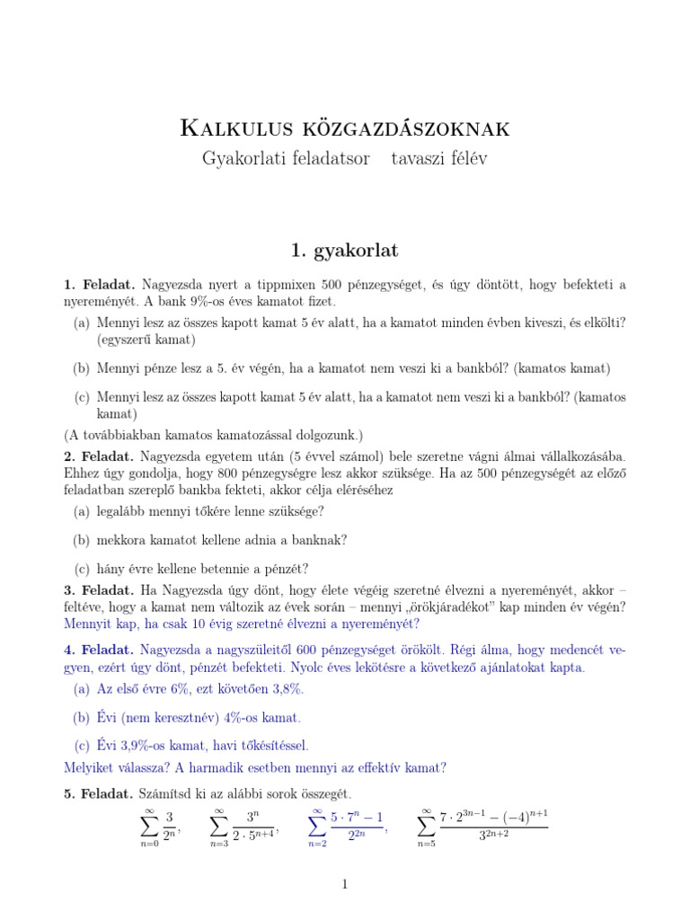 Gyakorlat | PDF