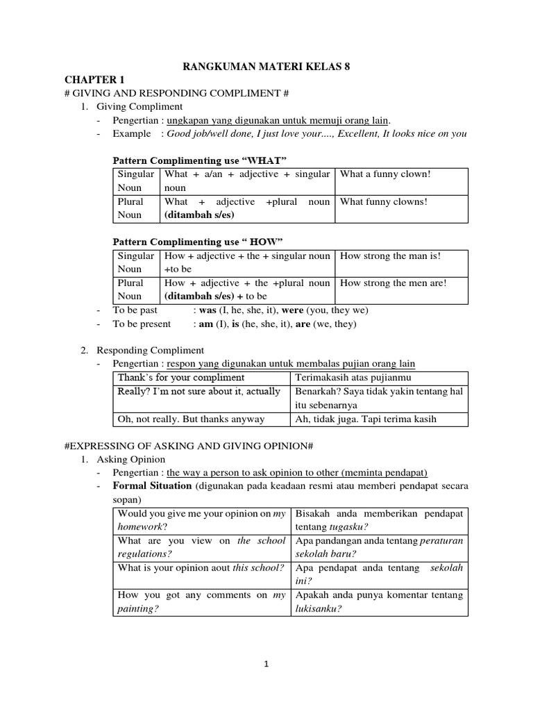 Rangkuman Materi Kelas 8 Pdf Noun Linguistic Morphology