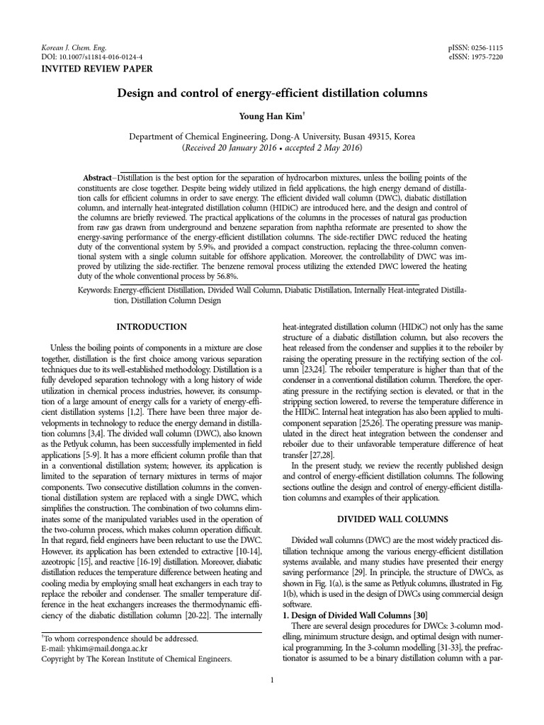 Applications of Distillation Columns | PDF