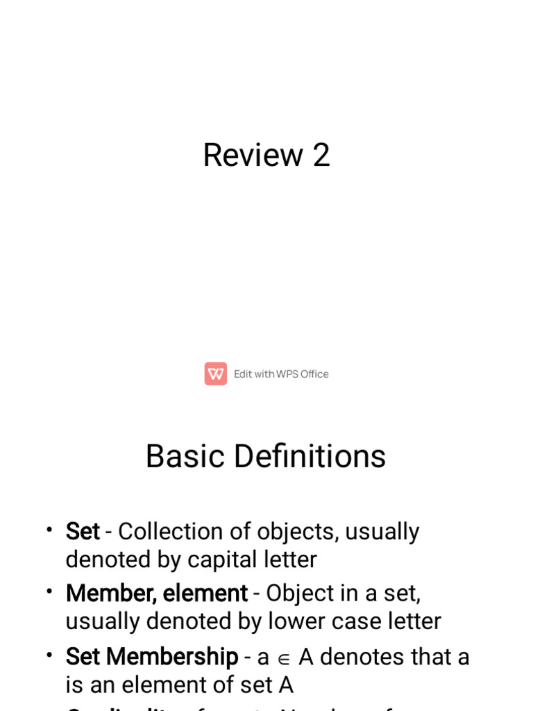 Basic Set Theory Definitions | PDF | Set (Mathematics) | Abstract Algebra