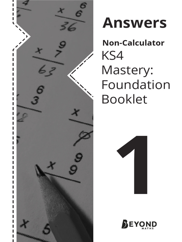 KS4 Foundation Maths Booklet Answers | PDF | Area | Ratio